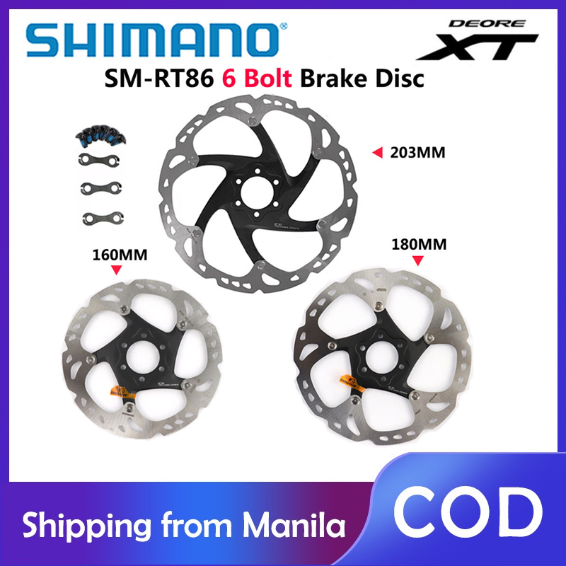 SHIMANO XT RT86 Ice Point Technology Brake Disc 6 Bolt M8000 Mountain ...