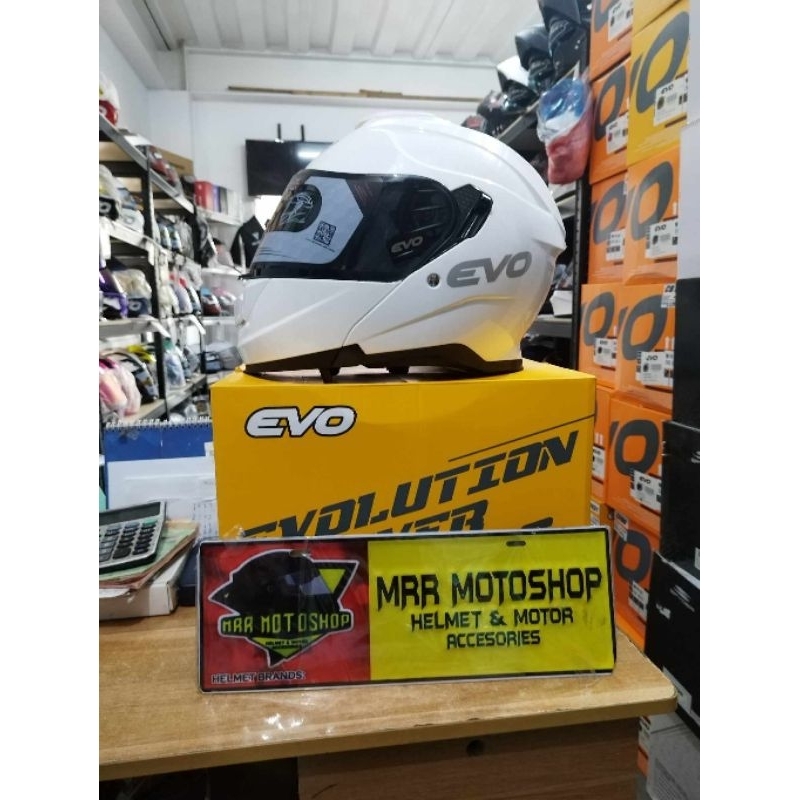 Evo Vxr5000 pearl white modular helmet | Shopee Philippines