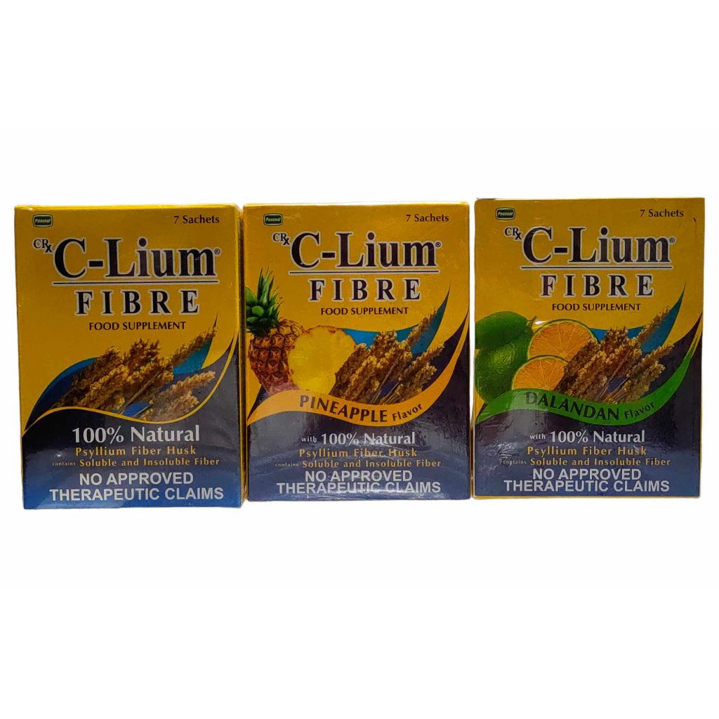 C-lium Clium Fibre Natural Psyllium Fiber Husk Powder 7 Sachets ( 1 Box ...