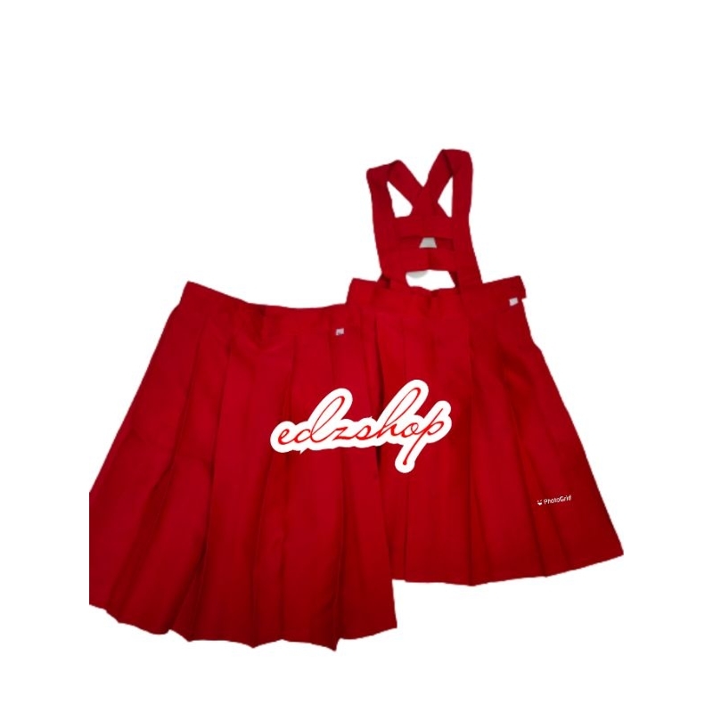 palda red school uniform.kinder to highschool | Shopee Philippines