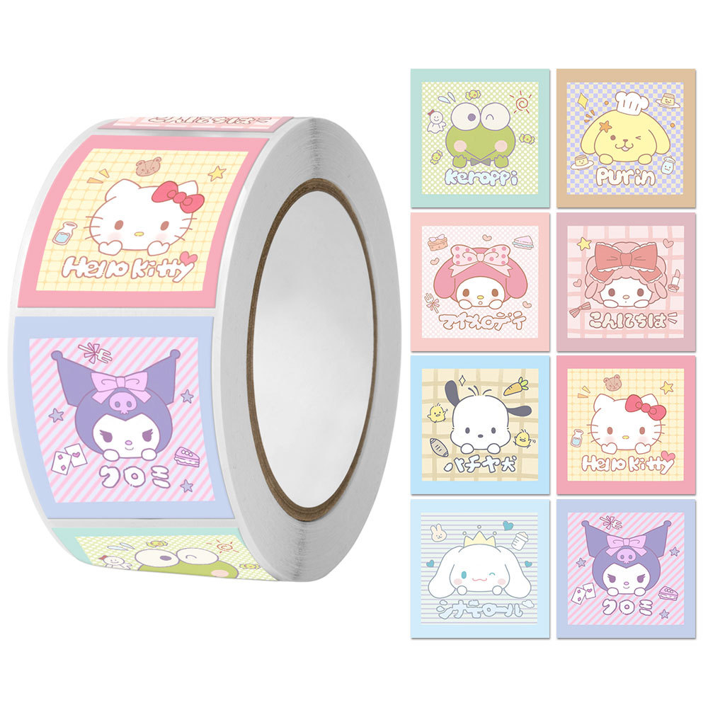 500Pcs/Roll sanrio Shaped Seal Labels Package Label Sticker various ...