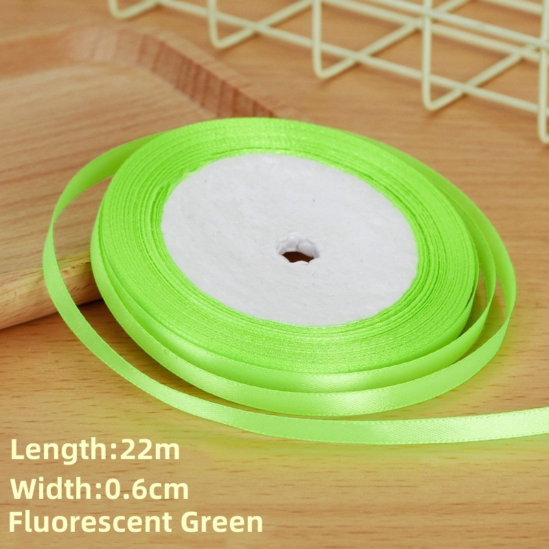 6mm Satin Ribbon Roll Gift Packaging Ribbon Flower Making DIY Holiday ...