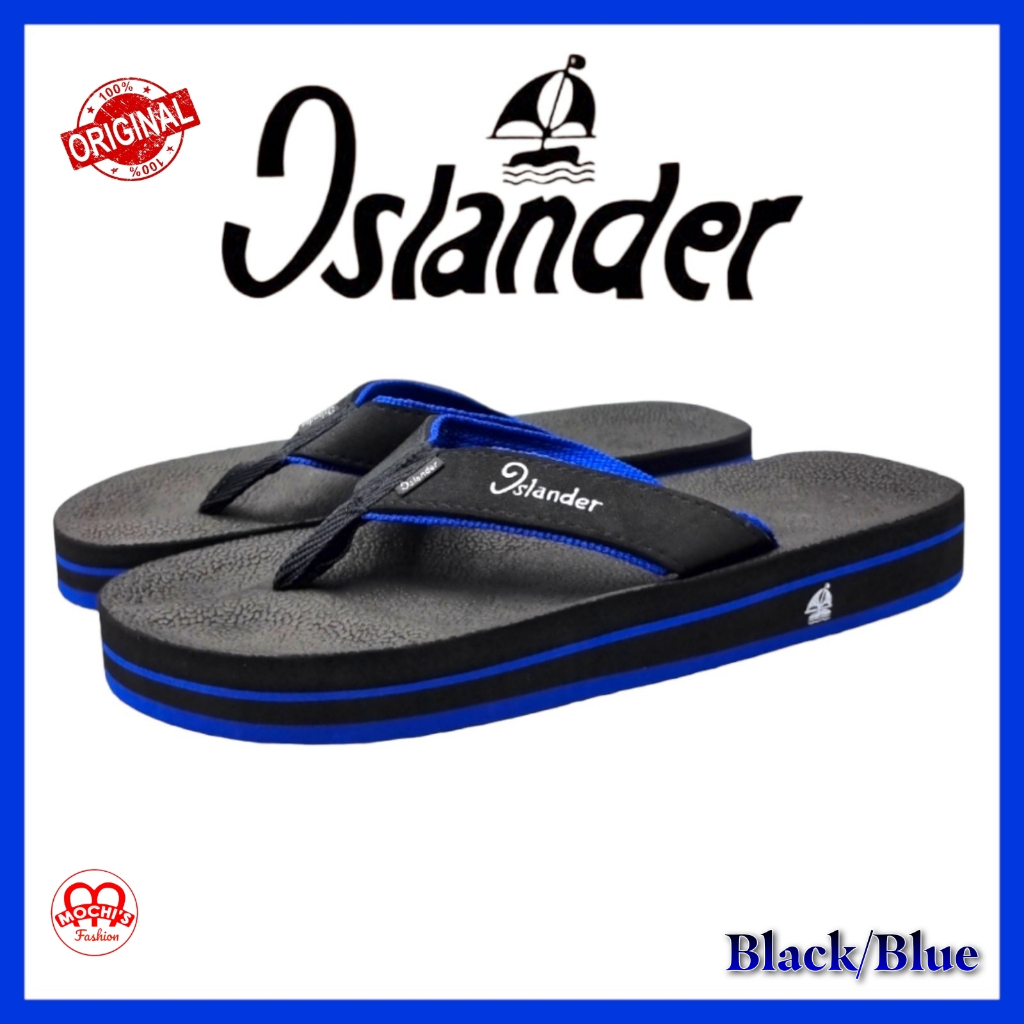 Islander 'Black/Blue' Men's Authentic and Original summer rubber ...