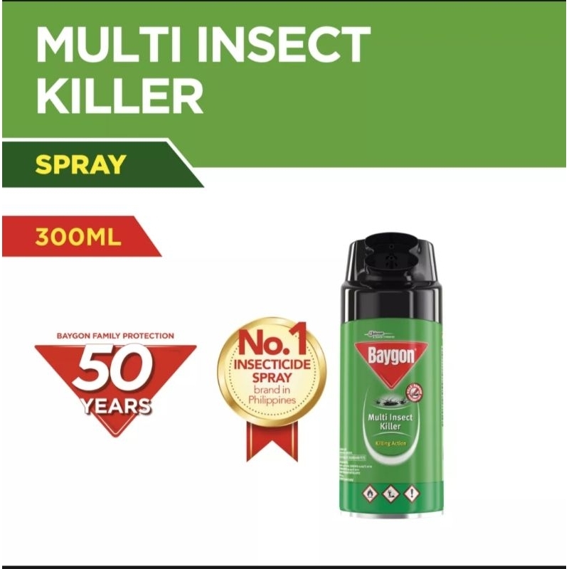BAYGON MULTI INSECT KILLER SPRAY 300ML | Shopee Philippines
