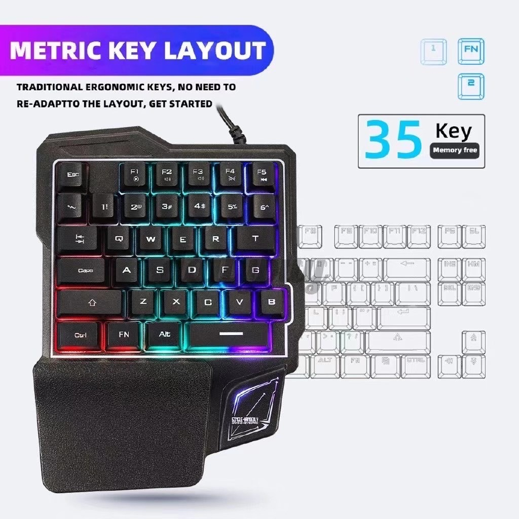 Keyboard 35 Keys Gaming Smart Mechanical Keyboard For Laptop/PC ...