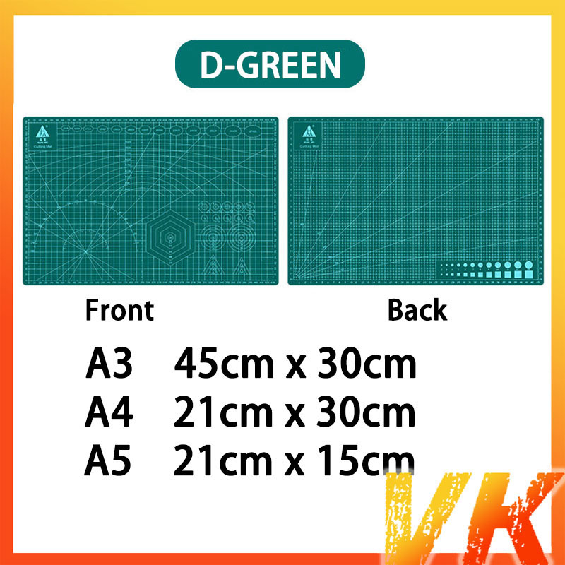 VK Cutting Mat PVC Cut Pad Patchwork A1 A2 A3 A4 Tool Manual Double-sided Self-healing Cutting ...