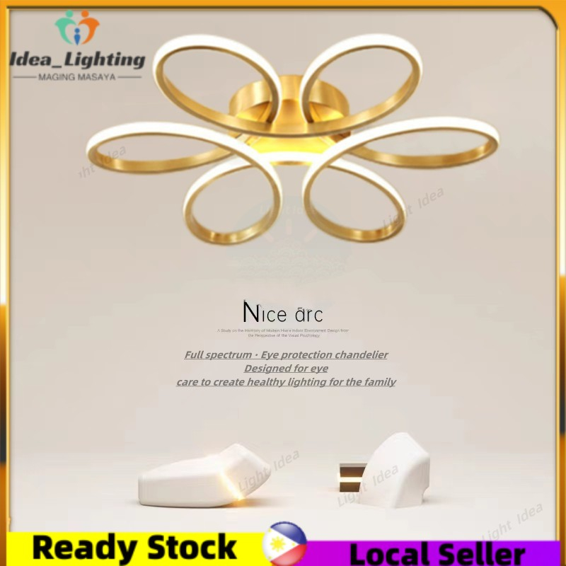 Chandelier Ceiling Light For Bedroom Led Modern Cieling Lamp Tri Color ...