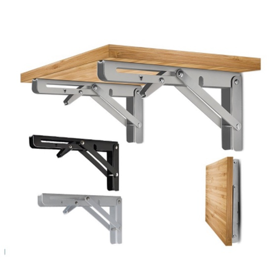 2 Pcs Spring Loaded Folding Corner Adjustable Table Stand Stand ...