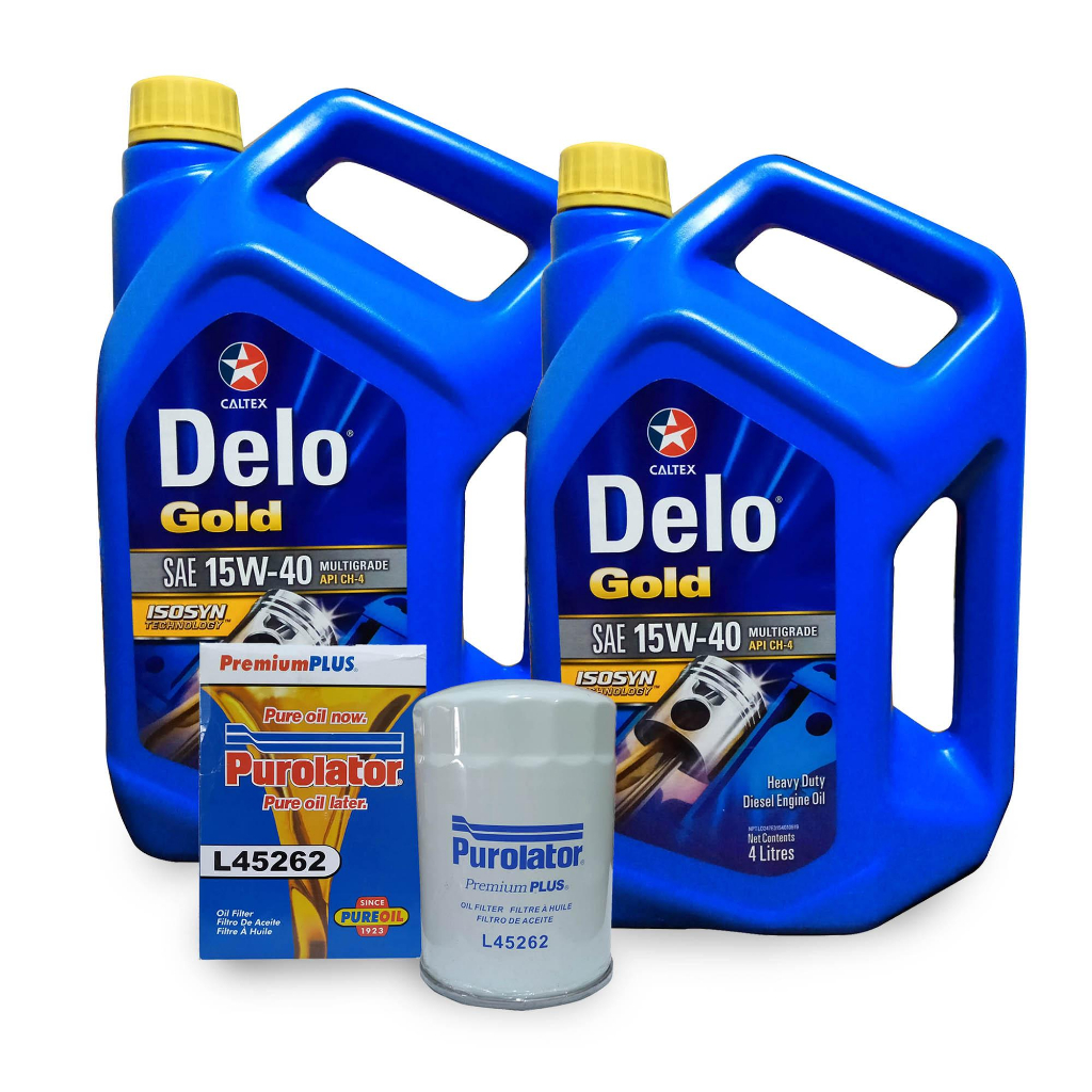 Caltex Delo Gold SAE 15W-40 Oil Change Bundle for Mitsubishi Pajero ...