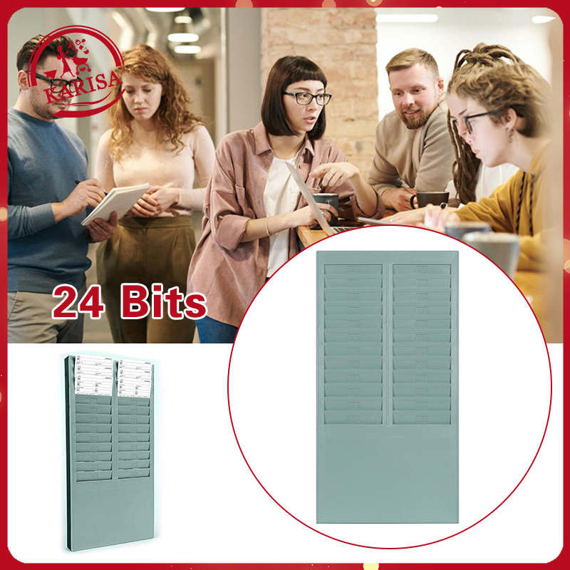 Plastic Time Card Holder 24 Pockets Wall Mount TIME Card Rack | Shopee ...