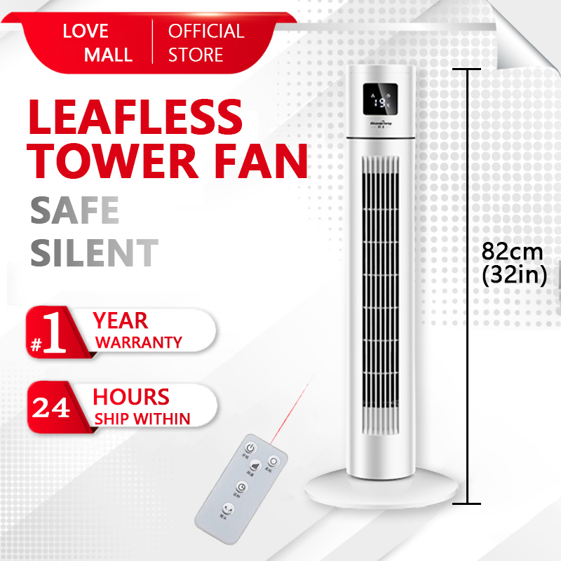 KANAZAWA Tower Fan Electric With Remote Control 120° Stereo Shake Head ...