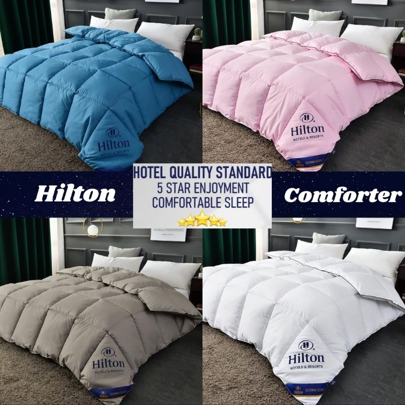 Hilton Quilted Duvet Comforter with FREE Handbag Double Thick ...