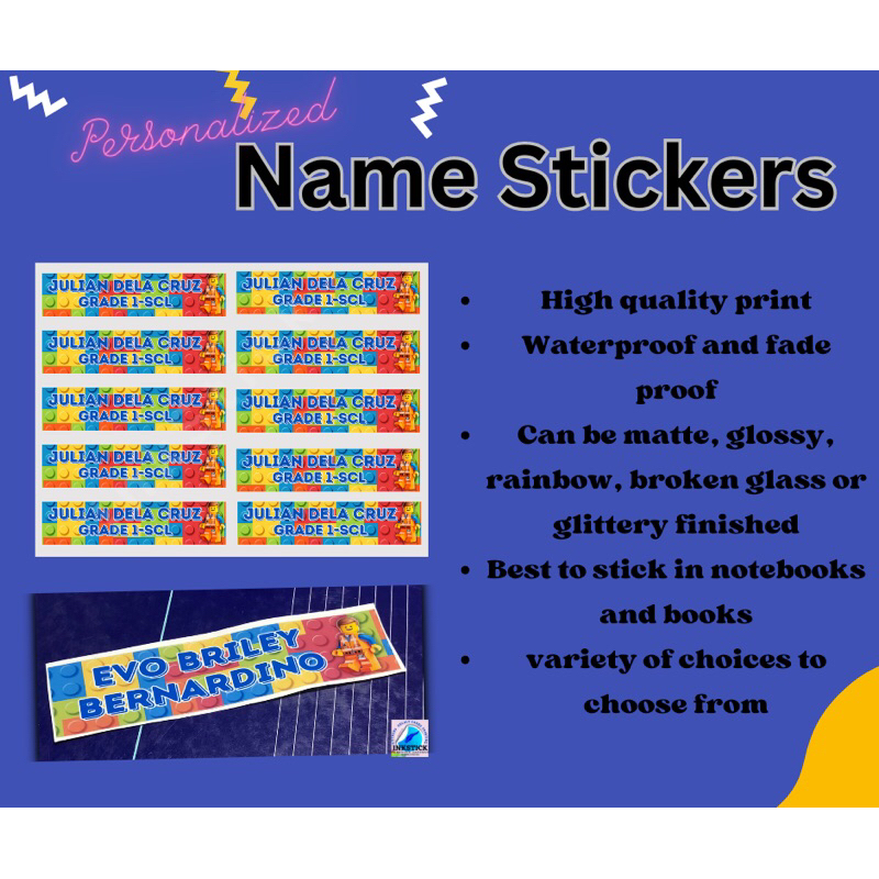 Name label stickers for notebooks and books | Shopee Philippines