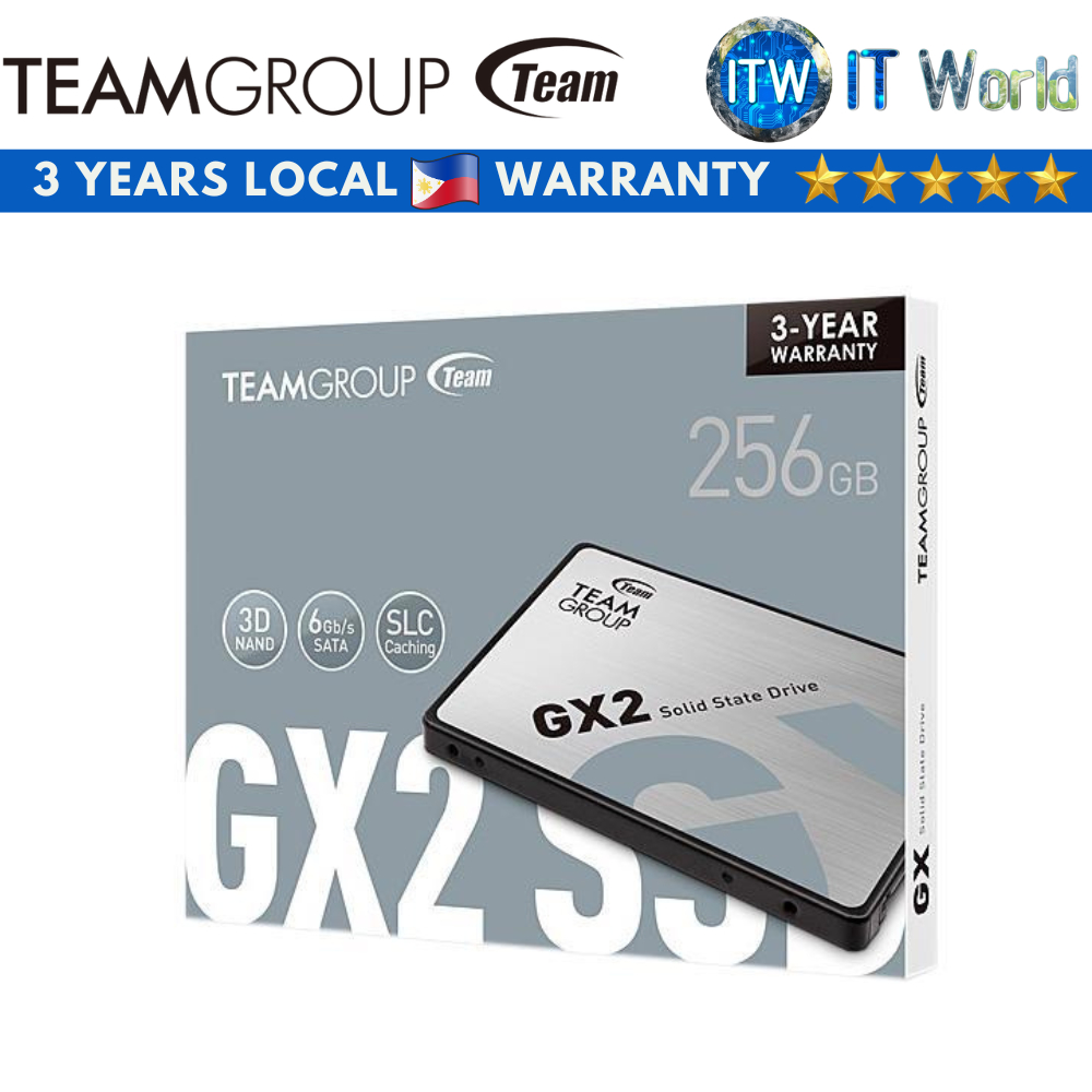 Itw | TeamGroup GX2 2.5" 3D NAND SATA III 6Gb/s Internal SSD (256GB ...