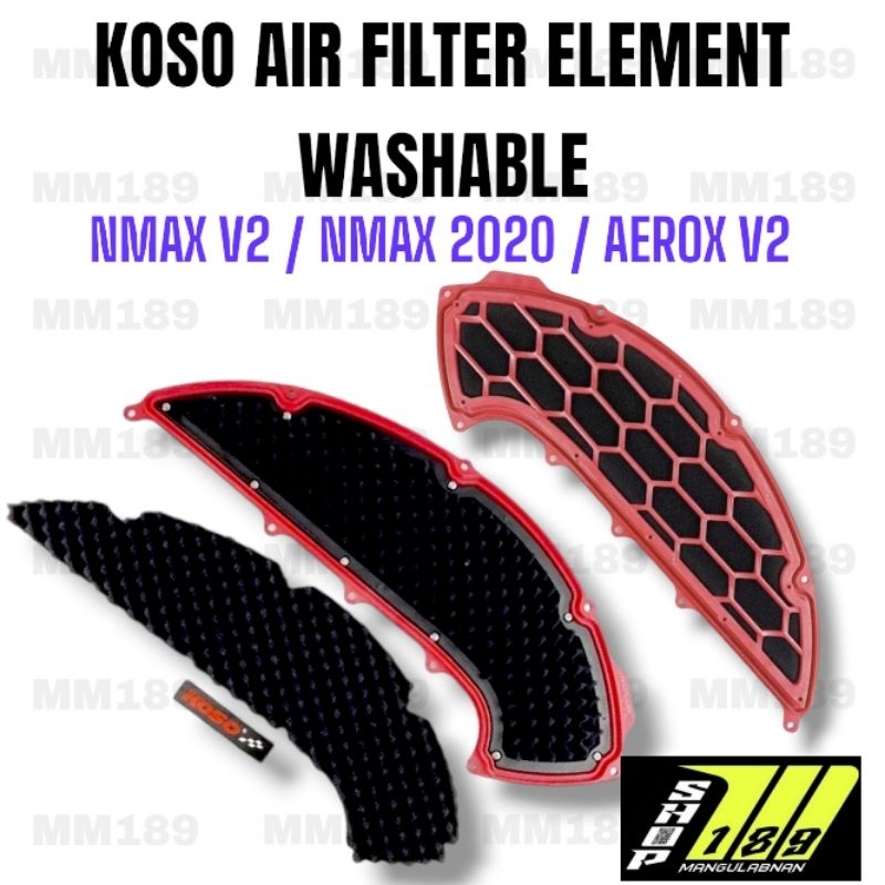 KOSO HURRICANE MULTI AIR FILTER NMAX V2/NMAX 2020/AEROX V2 | Shopee ...