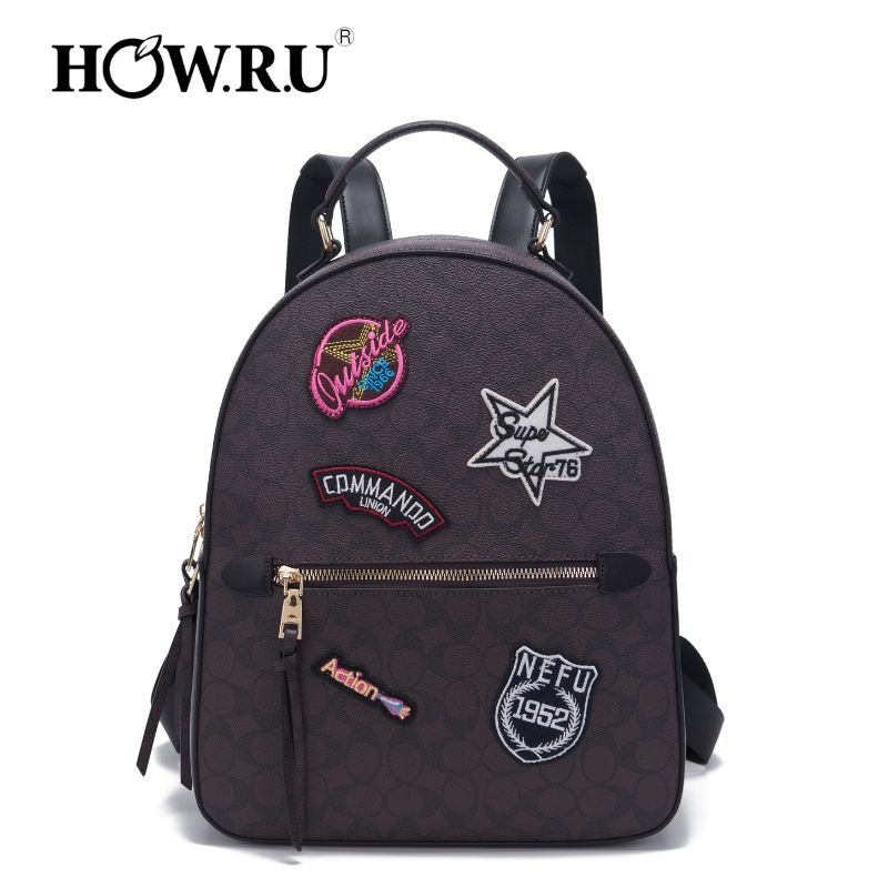 How.R.U Korean Women Bag Floral Print Handbags Casual Anti-Theft ...