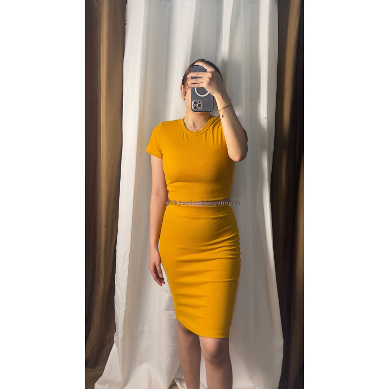 BHJN BASIC TOP & SKIRT COORDS | Shopee Philippines