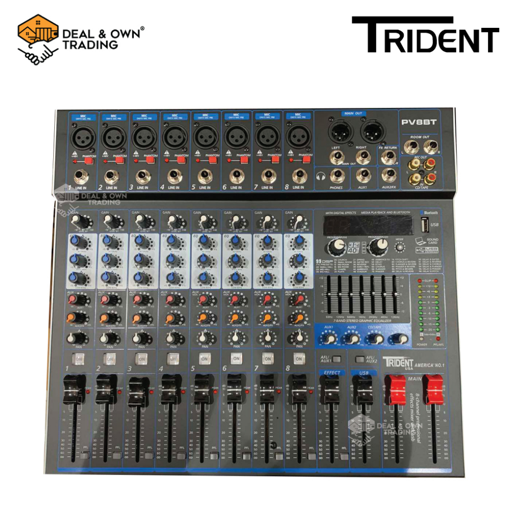 Trident PV8BT 8 Channel Passive Mixer | Shopee Philippines