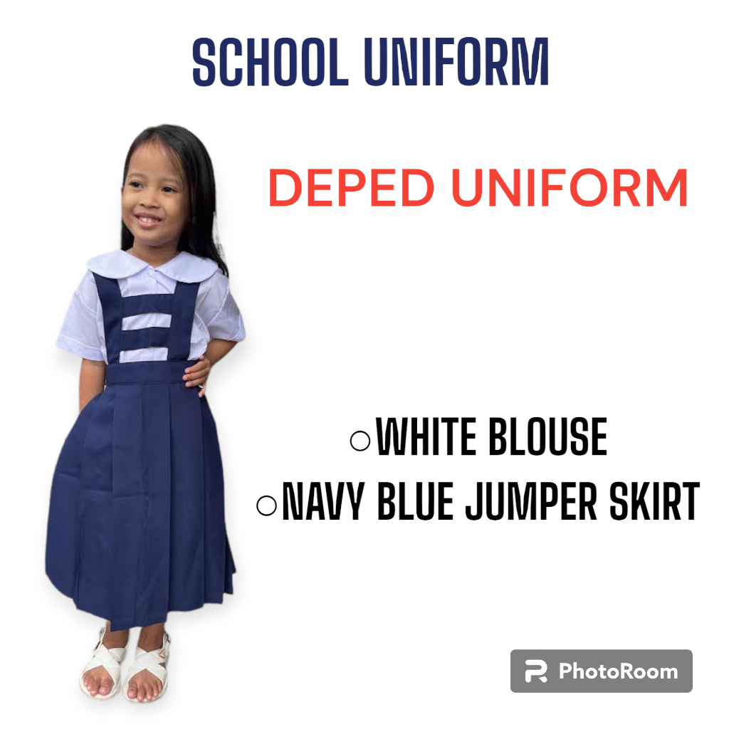 SCHOOL UNIFORM FOR GIRLS KID - SET JUMP SUIT | Shopee Philippines