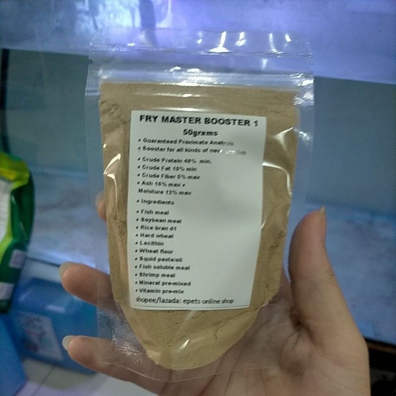 Fry Master Booster 1 Hatchery Feeds 50grams per pack | Shopee Philippines