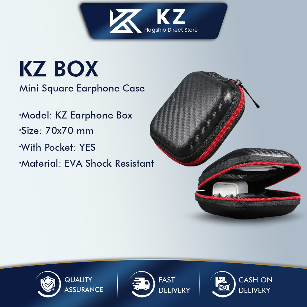 KZ Portable Earphone Box Square Hard Storage Case Mini Earphone Storage ...