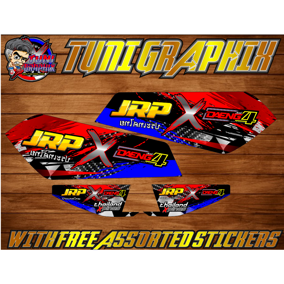 RUSI MACHO TC 150/125 JRP X DAENG DECAL V2 STICKERS | Shopee Philippines