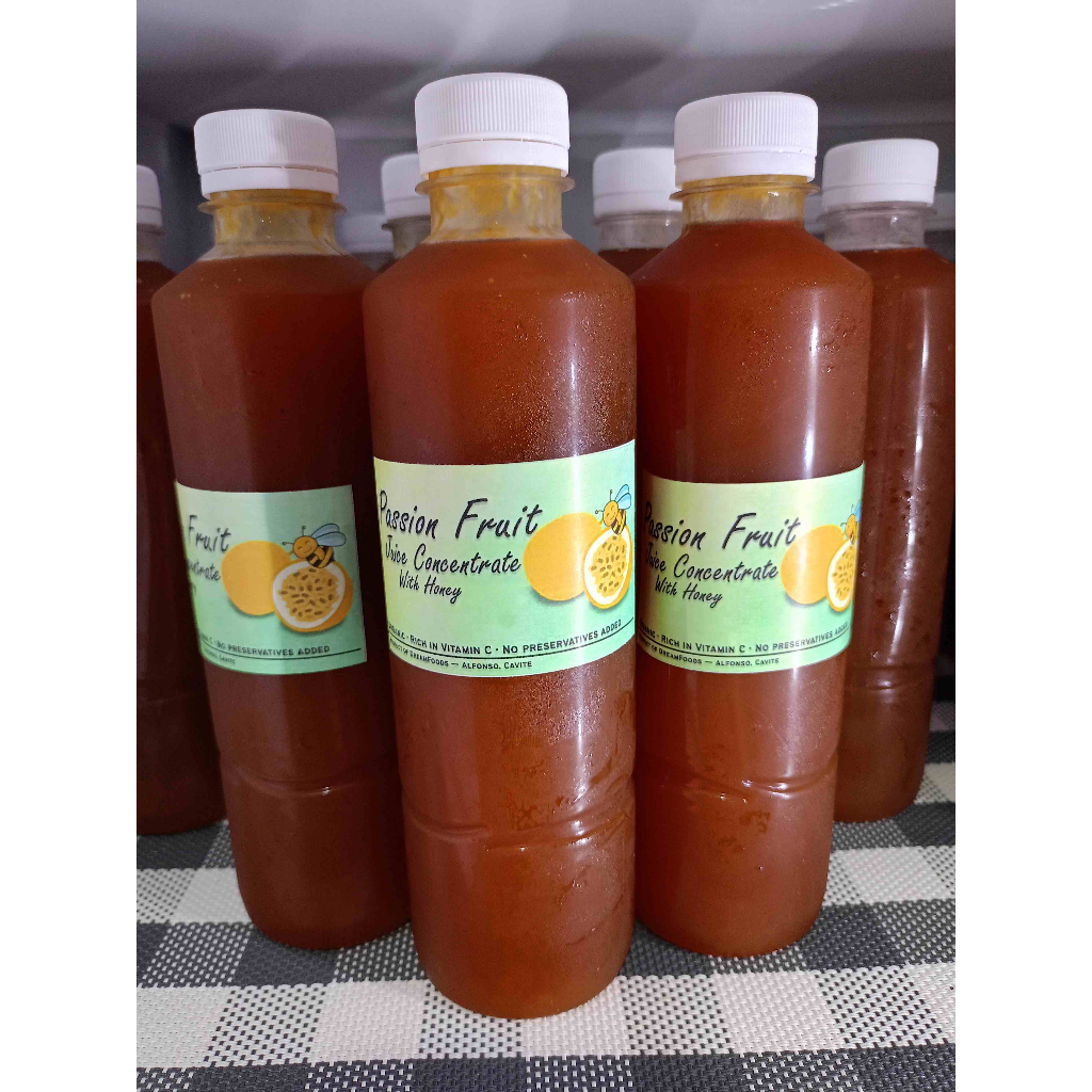 PASSION FRUIT JUICE CONCENTRATE WITH HONEY, Freshly made | Shopee ...