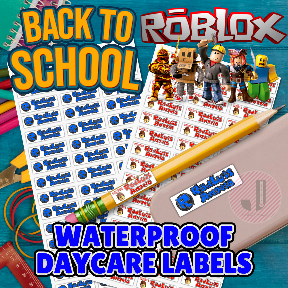 ROBLOX Waterproof Daycare Labels, Preschool Labels, Name Stickers ...