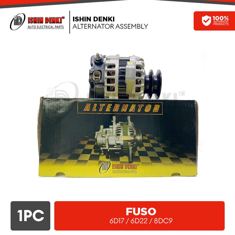 Ishin Denki Alternator Fuso Truck 6D17 6D22 8DC9 50/24 ID-FUS-A009 1pc ...