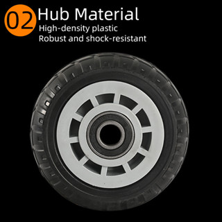 Rubber Wheel With Lock Push Cart Wheel 4/5/6/8 Inch Brake Trolley ...