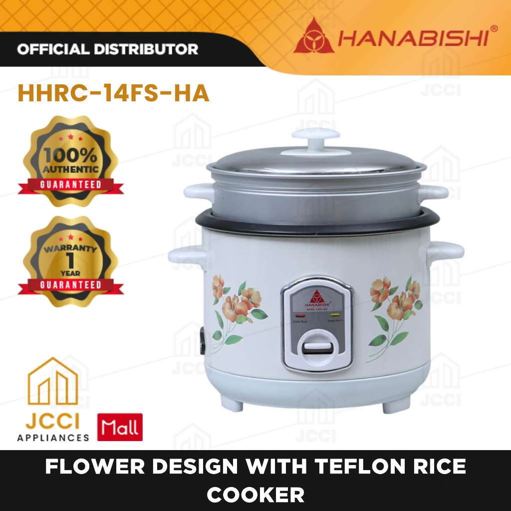 Hanabishi Flower Design With Teflon Rice Cooker Ceramic Heating Plate ...