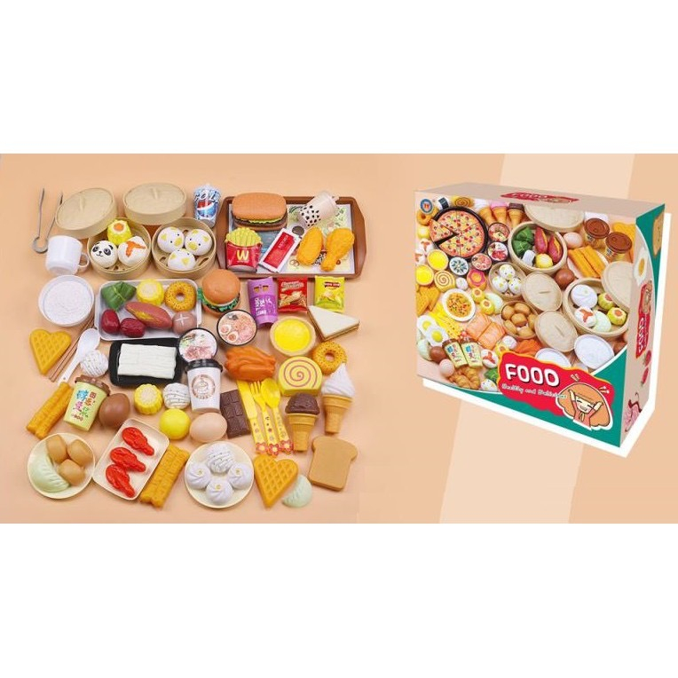 72PCS Big Box Early Food Cooking Toy Set | Shopee Philippines