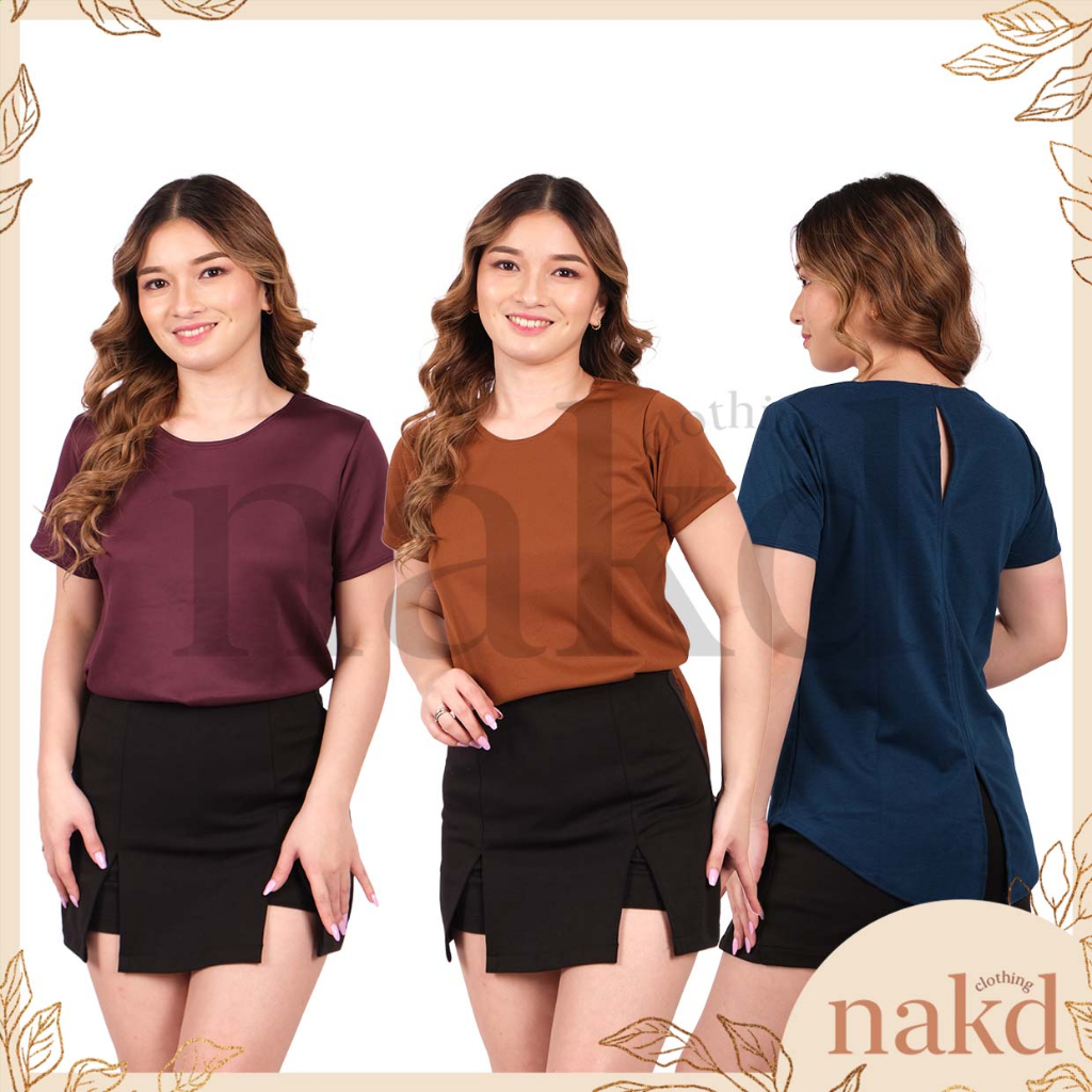 NAKD FASHION FATIMA TRENDY DAILY BASIC SLIT BACK / LONG BACK CASUAL ...