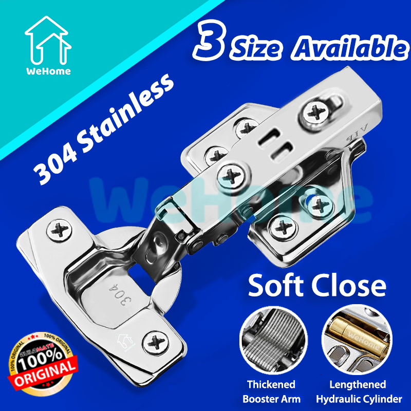 WeHome Soft Close Hydraulic Heavy Duty Regular Concealed Hinges For Cabinet Door DIY 1Pair H1 H2 ...
