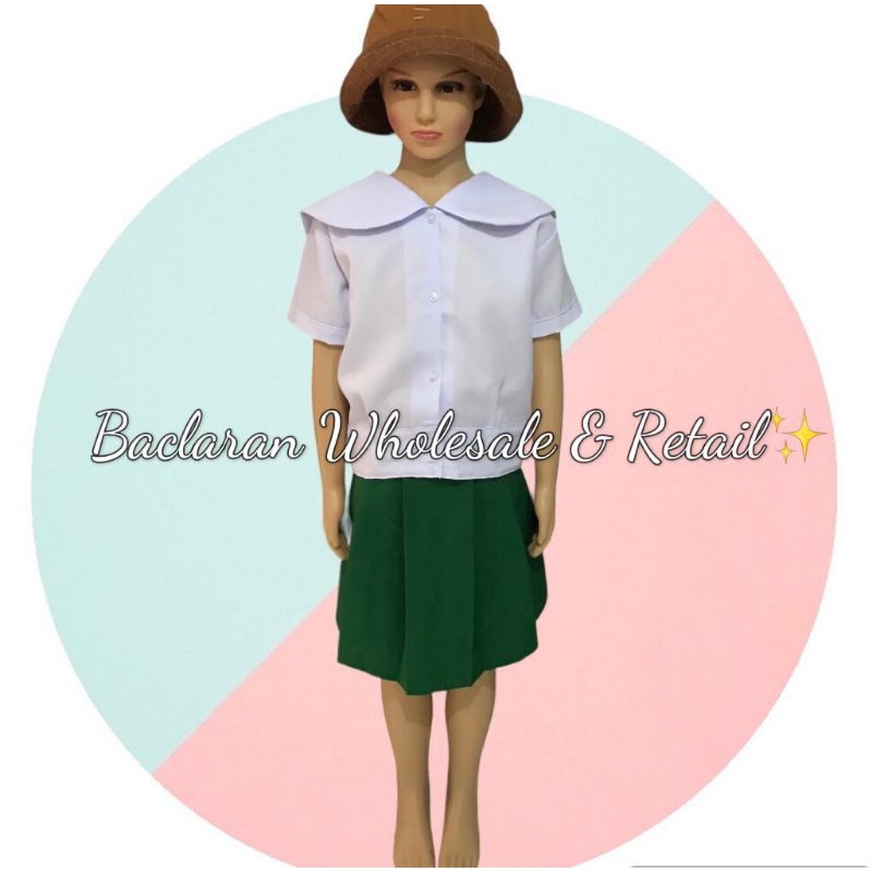 Terno Palda Blouse School Uniform ( Emerald Green ) | Shopee Philippines
