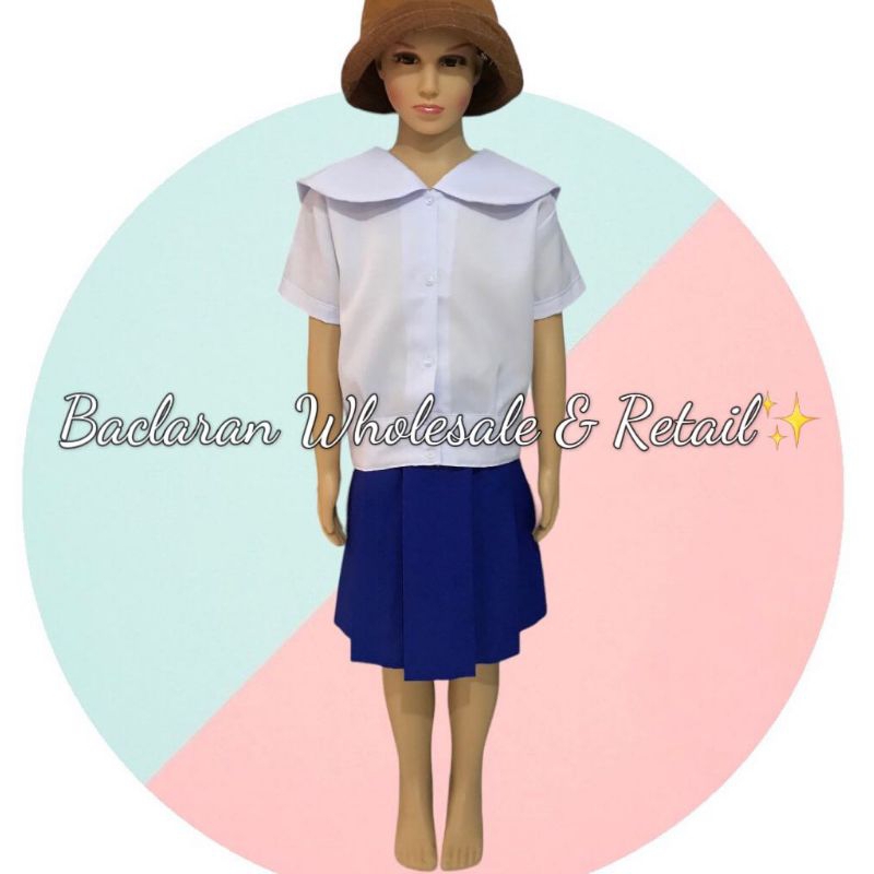 Terno Palda Blouse School Uniform ( Royal Blue ) | Shopee Philippines