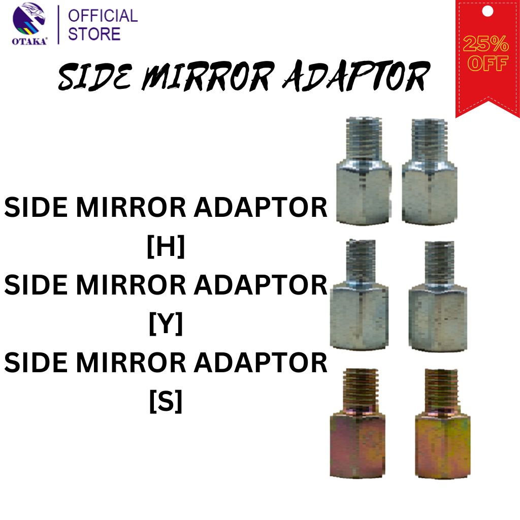 (OTAKA) SIDE MIRROR ADAPTOR MOTORCYCLE (JAPAN QUALITY) | Shopee Philippines