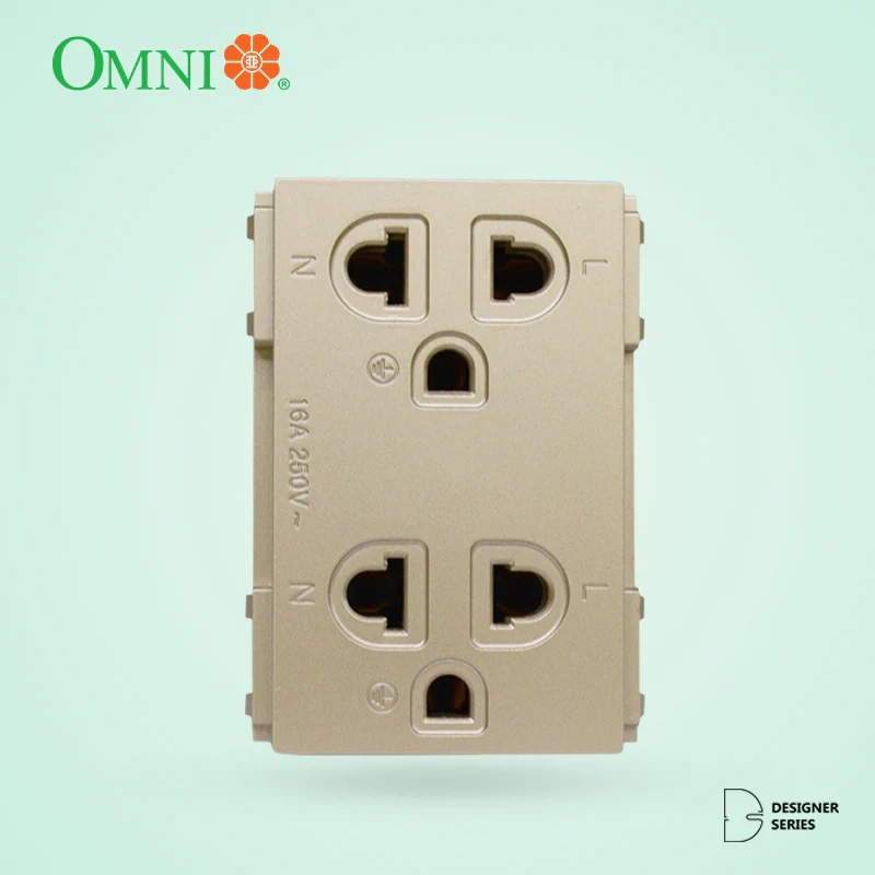 OMNI Duplex Universal Outlet with Ground 16A Designer Series - DWG-412 ...