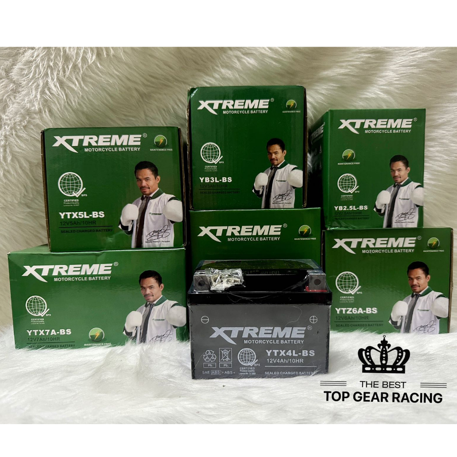 XTREME Battery YB2.5L YB3L YTX4L YTX5L YB5L YB6.5L 12N7BL YTX7L YTX7A ...