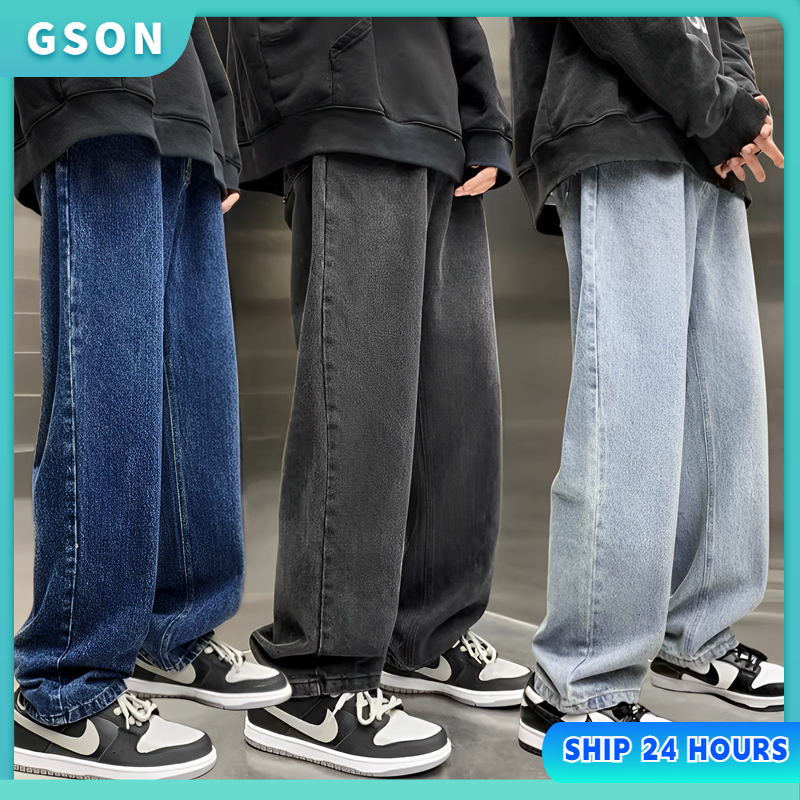 GSON Maong Pants For Men Straight Leg Denim Jeans Korean Style Fashion ...