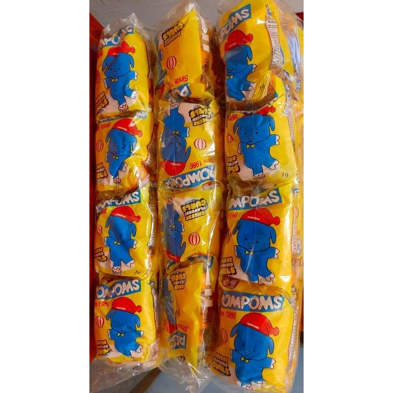 3 Packs of Pompoms Cheese Flavored Curls | Shopee Philippines