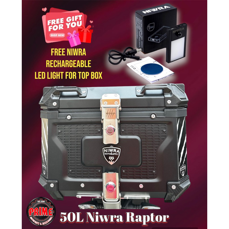 50L 65L 45L NIWRA ALLOY BOX RAPTOR V3 WITH METAL STOPPER ( New Edition ...