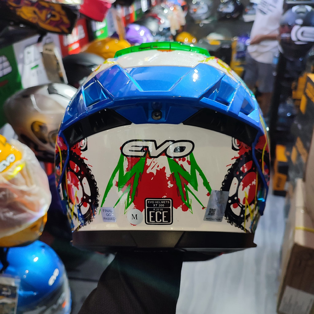 EVO XT-300 Revolt Dual Visor Full Face Helmet Motorcycle With Free ...