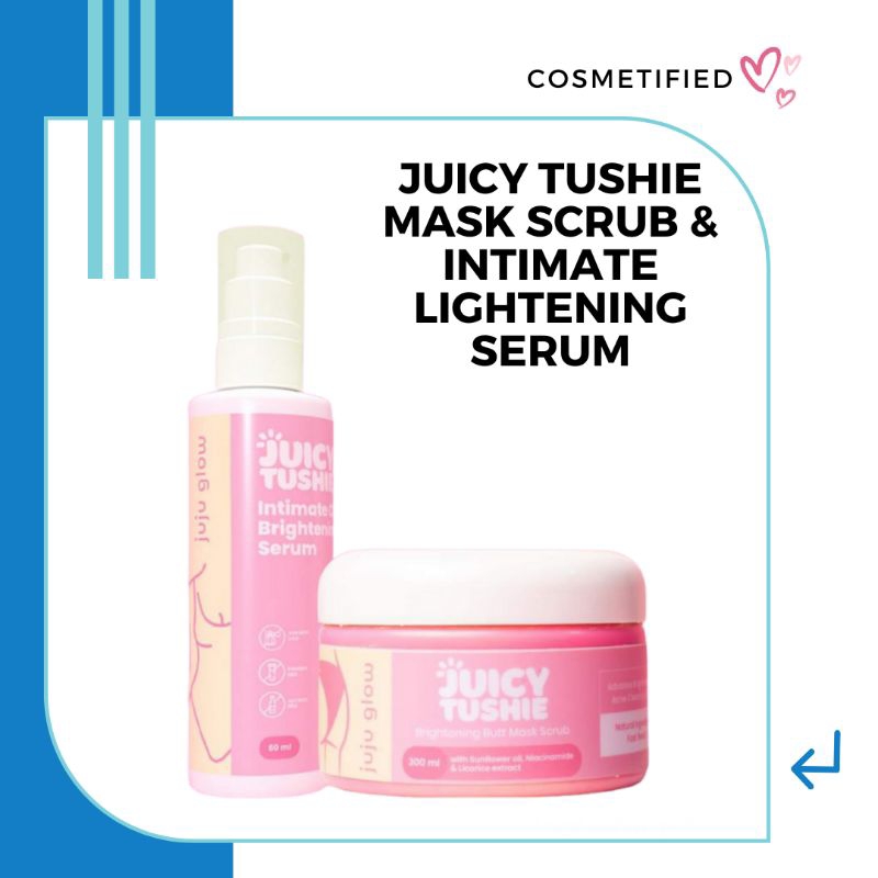 Juicy Tushie mask scrub and intimate lightening serum (regular and mini ...