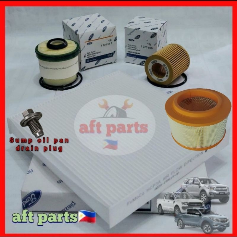 Ranger oil filter fuel air cabin (2013-22) BT50 2.2 and 3.2 Everest ...
