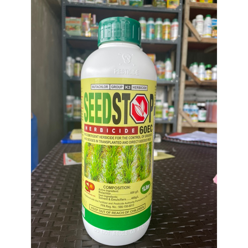 SEEDSTOP 60 EC Herbicide 1Liter ~ Butachlor (Same w/ Machete) | Shopee ...