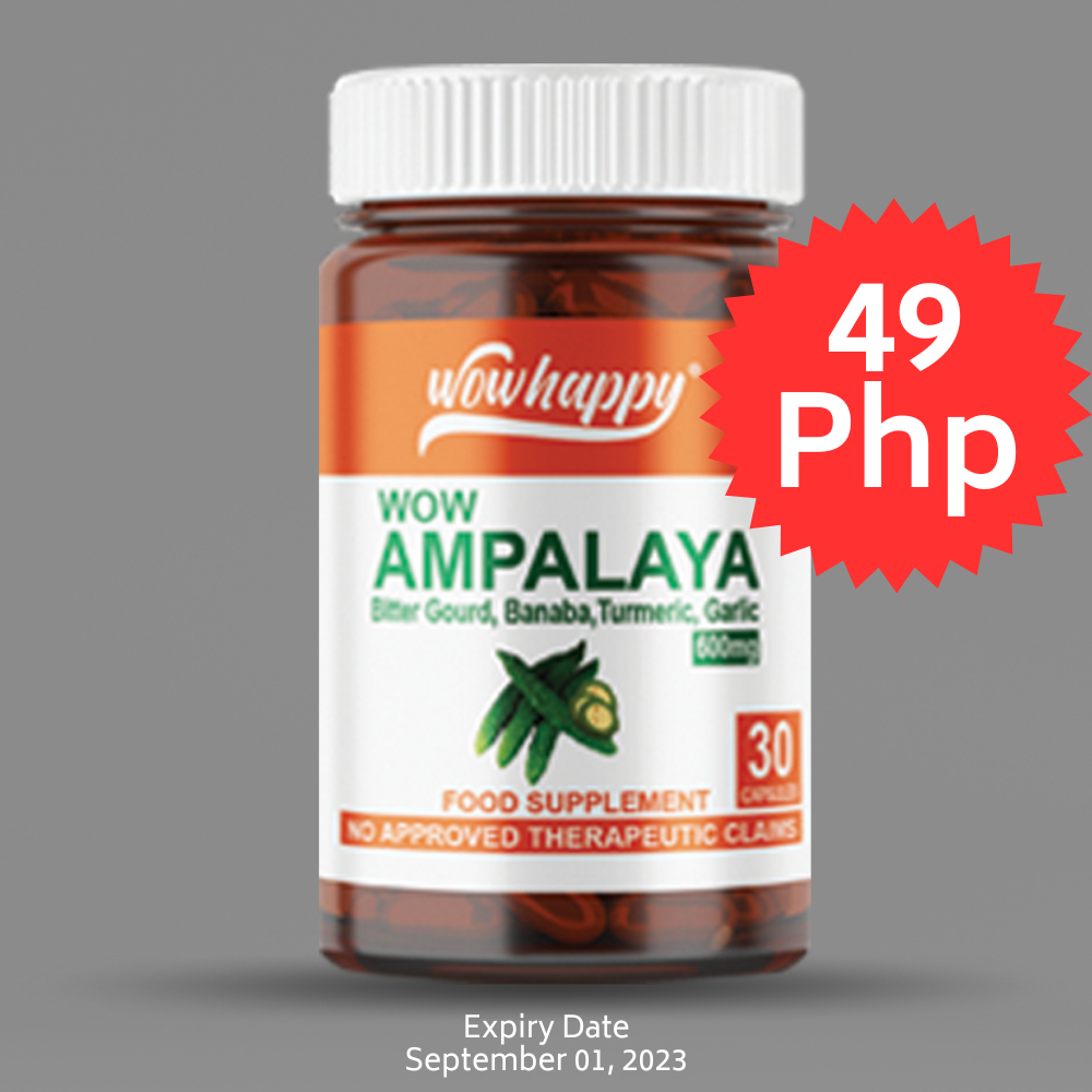 Wowhappy Wow Ampalaya 600mg Capsules with Banaba, Turmeric & Garlic extract EXPIRY DATE: SEP 1 ...