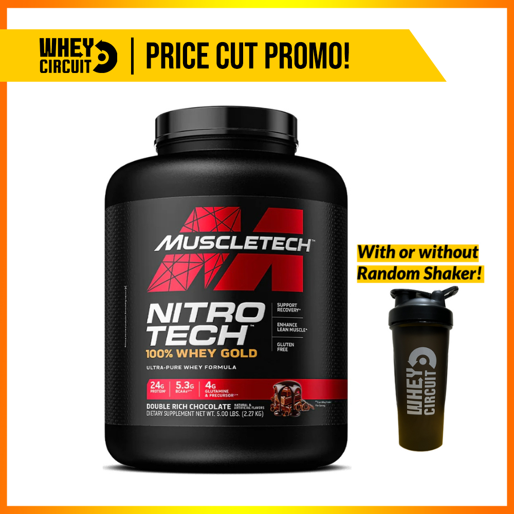 Muscletech Nitro Tech 100% Whey Gold Whey Ultra-Pure Whey Formula 5 lbs ...
