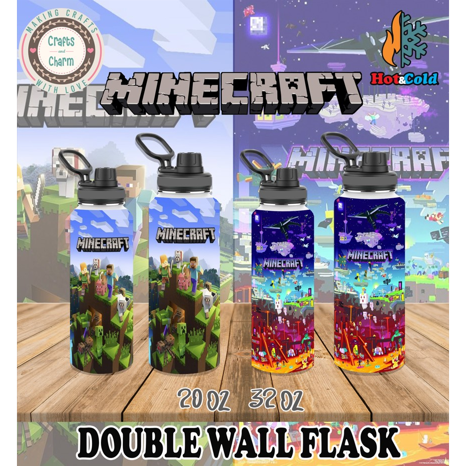 MINECRAFT double wall flask hot and cold tumbler | Shopee Philippines