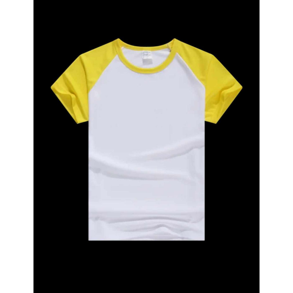 RAGLAN YELLOW T-SHIRT PLAIN UNISEX | Shopee Philippines